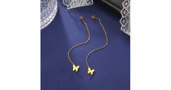 Stainless Steel Minimal Butterfly Drops